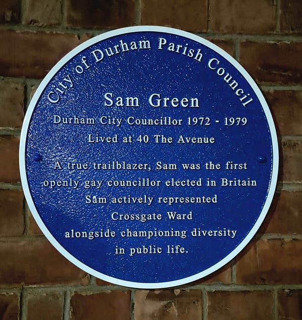 Blue plaque unveiled in Durham honouring trailblazing gay councillor ...
