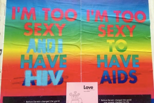 AIDS posters ‘subverted’ across London after outcry – Scene Magazine ...