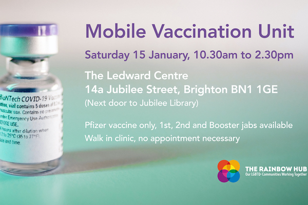 Rainbow Hub to host Mobile Vaccination Unit at the Ledward Centre today ...