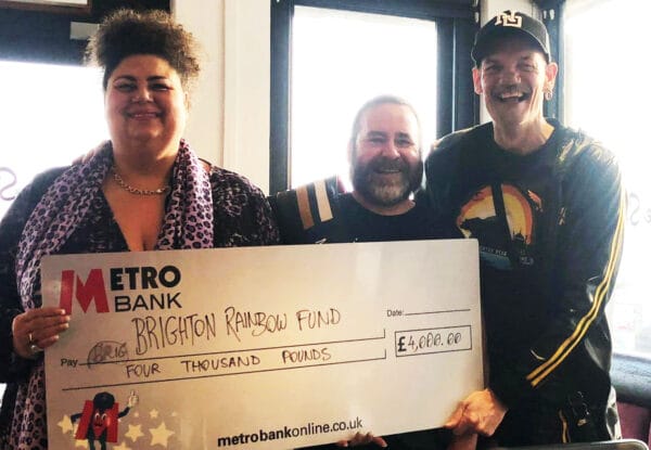 Brighton Bear Weekend presents cheque for £4,000 to Brighton Rainbow ...