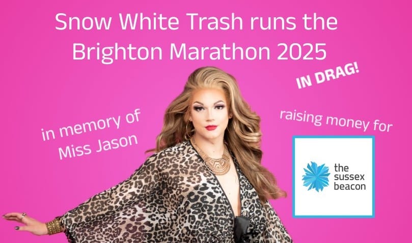 Snow White Trash to run Brighton Marathon 2025 in drag in memory of ...